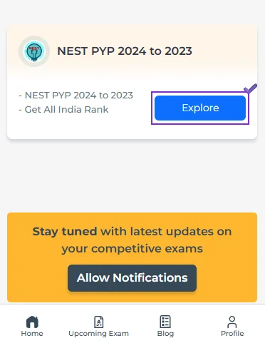 NEST Question Papers Test with Answer Keys Free Online